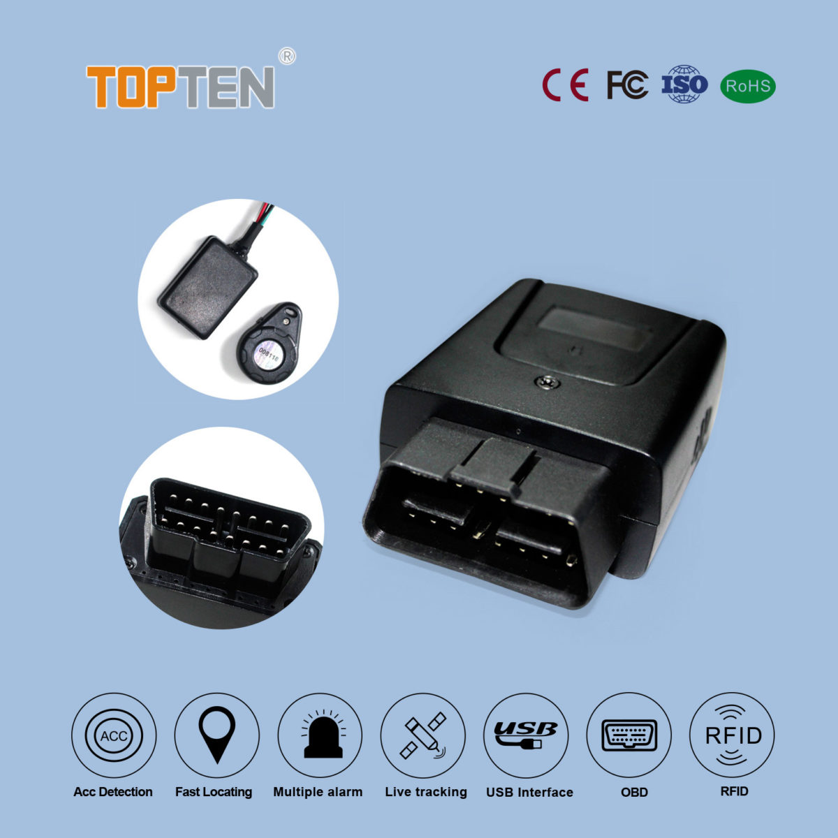 2G 3G 4G OBD GPS Tracking Unit Plug And Play With immobilizer to stop ...